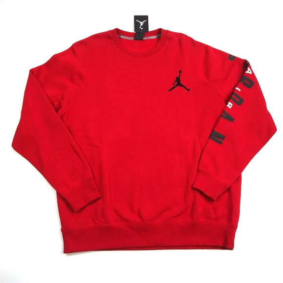 Jordan | Sweaters | New Mens Nike Air Jordan Jumpman Red Fleece ...